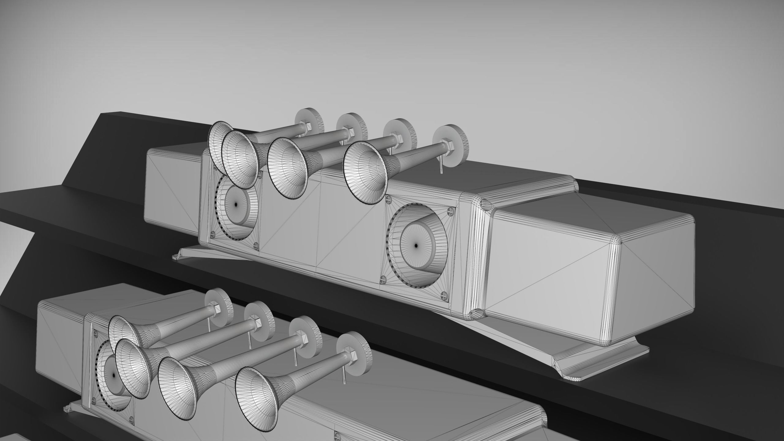 Haensch DBS3000 Xenon Lightbar Original Sizes 3D model | CGTrader