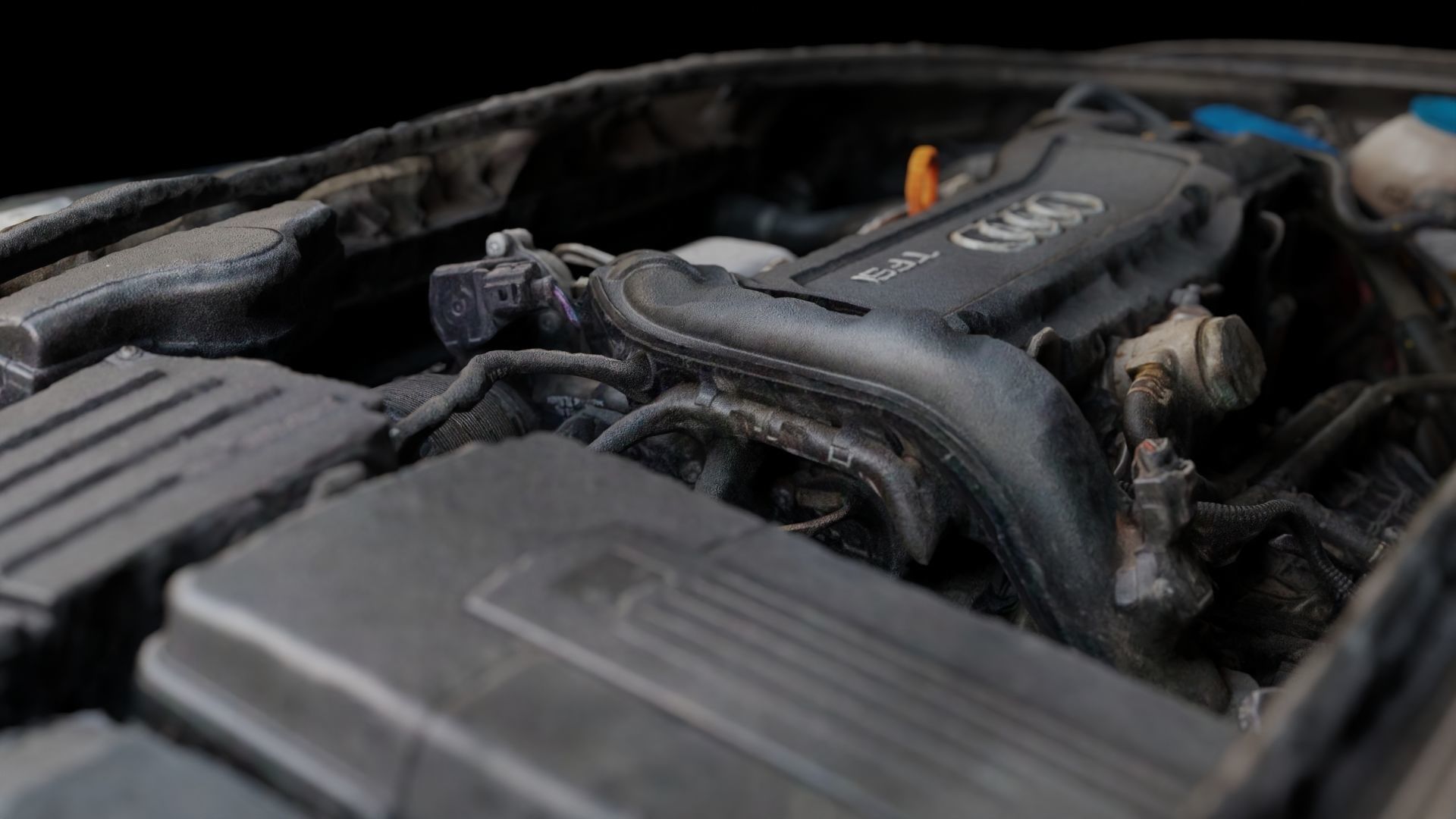 Low-Poly Scanned Car Engine 3D model | CGTrader