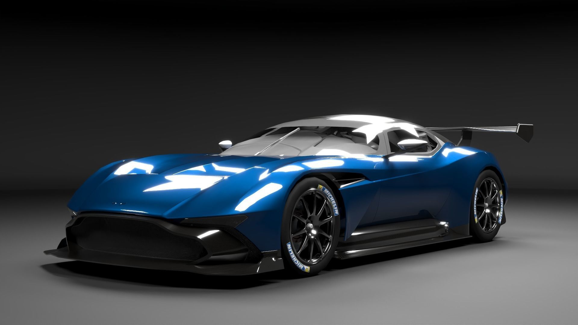 3D model Aston Martin Vulcan 3D Model with Interior VR / AR / low-poly ...