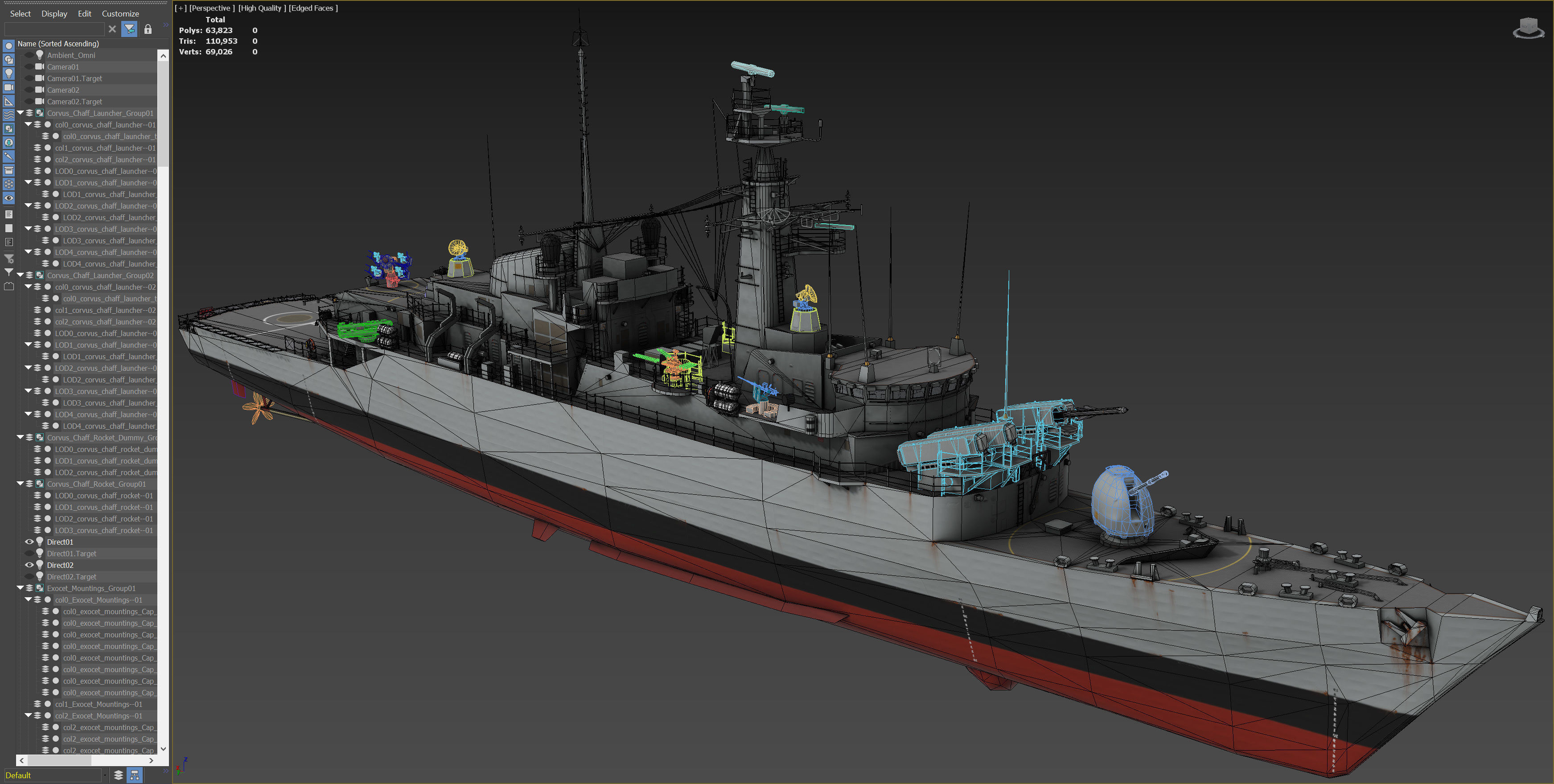 3D model Amazon-Class Type 21 Frigate VR / AR / low-poly | CGTrader