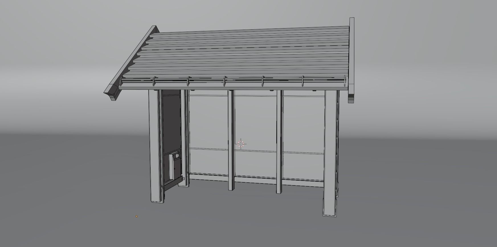 3D model Wooden bus stop VR / AR / low-poly | CGTrader