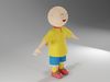 Caillou 3D Model cartoon boy in shirt and shorts free VR / AR / low ...