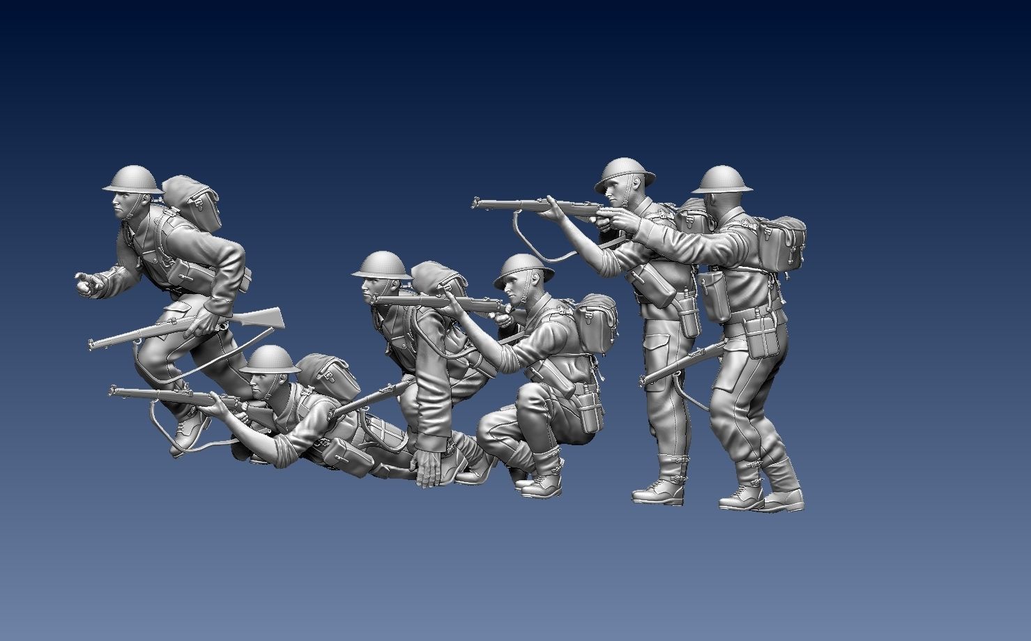 British soldiers ww2 3D model 3D printable | CGTrader
