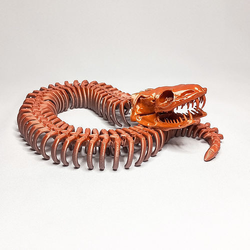 ARTICULATED SKELETON SNAKE 3D model 3D printable | CGTrader