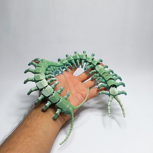 CENTIPEDE paper caterpillar 3D model 3D printable | CGTrader