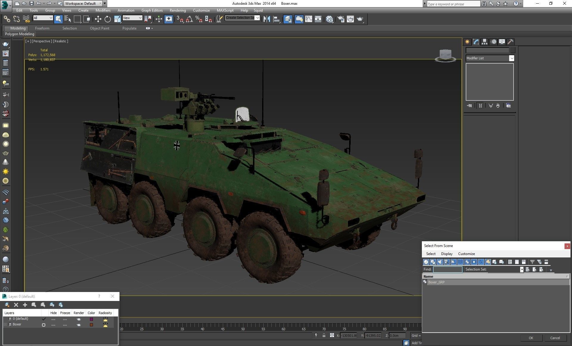 APC Boxer Green Dirt 3D model | CGTrader