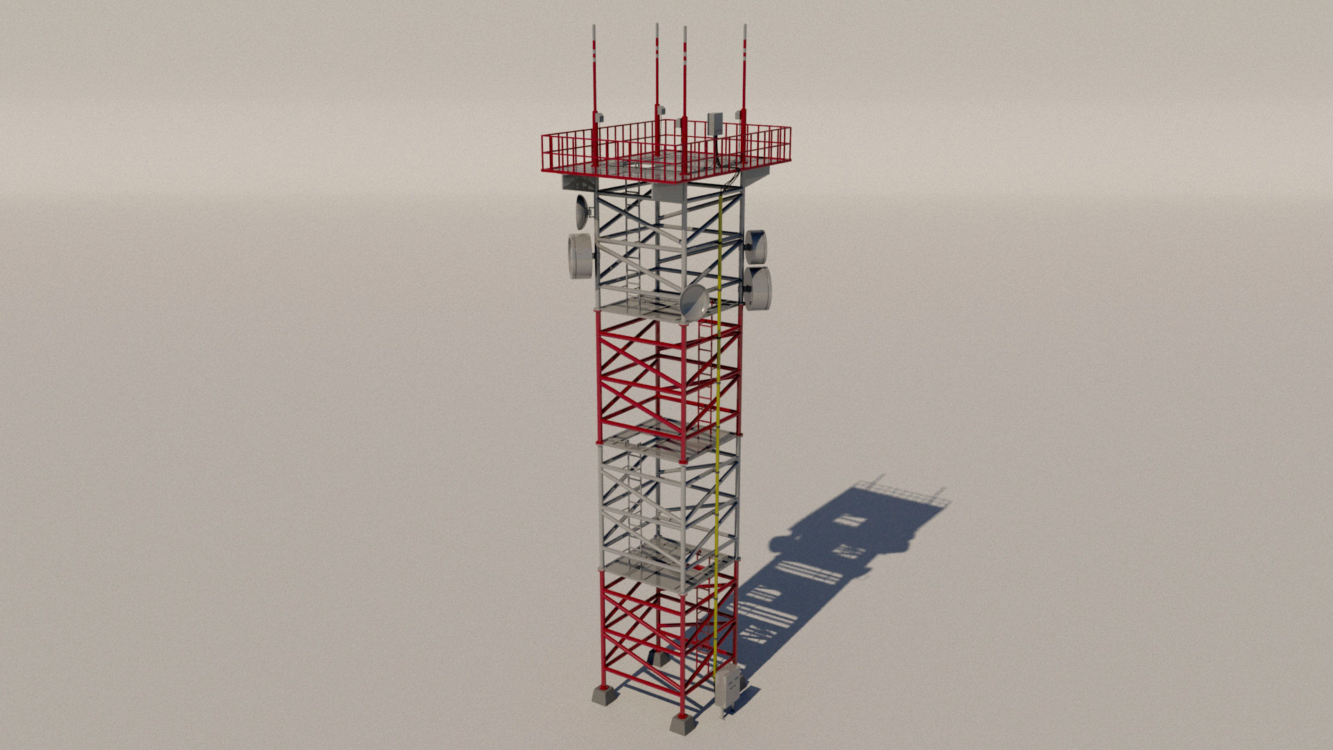 Antenna Tower 3D model 3D printable | CGTrader