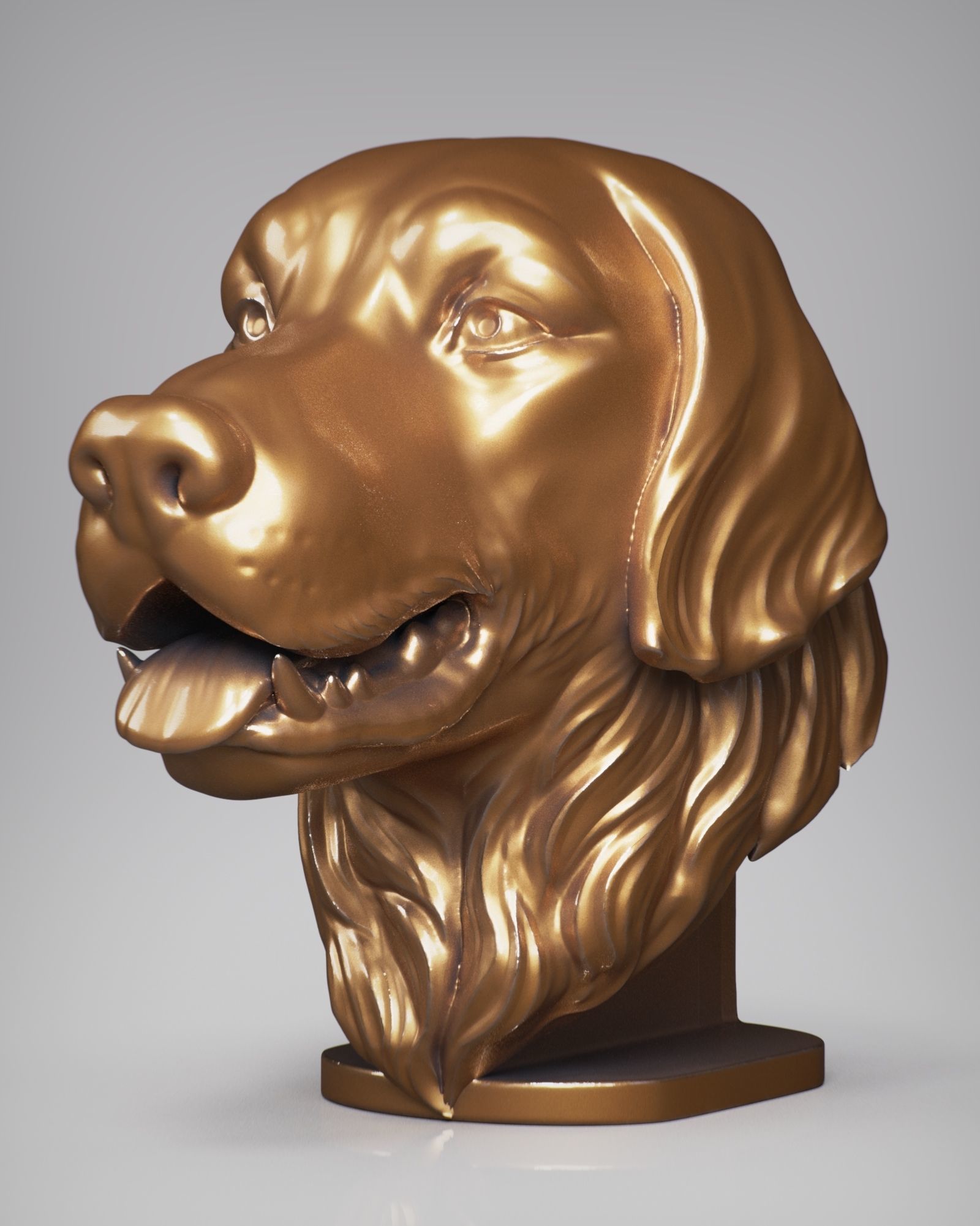Golden retriever 3D model 3D printable | CGTrader