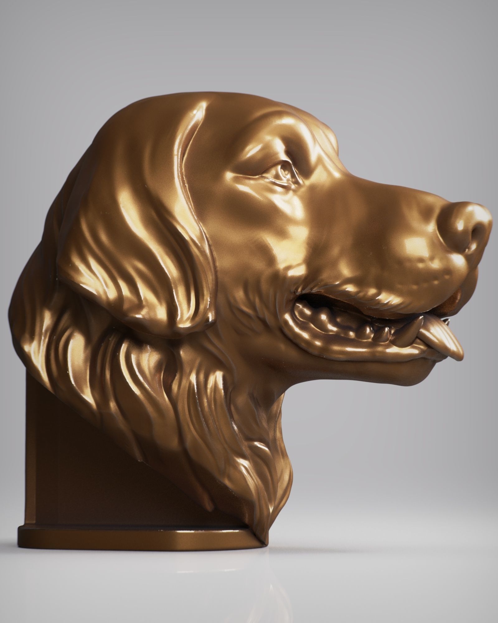Golden retriever 3D model 3D printable | CGTrader
