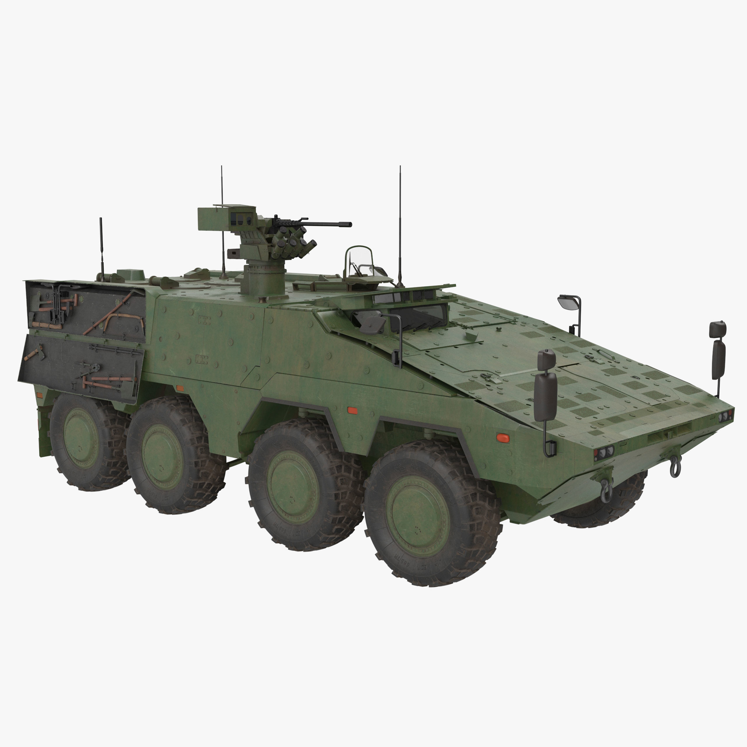 APC Boxer Brown Desert Green 3D model | CGTrader