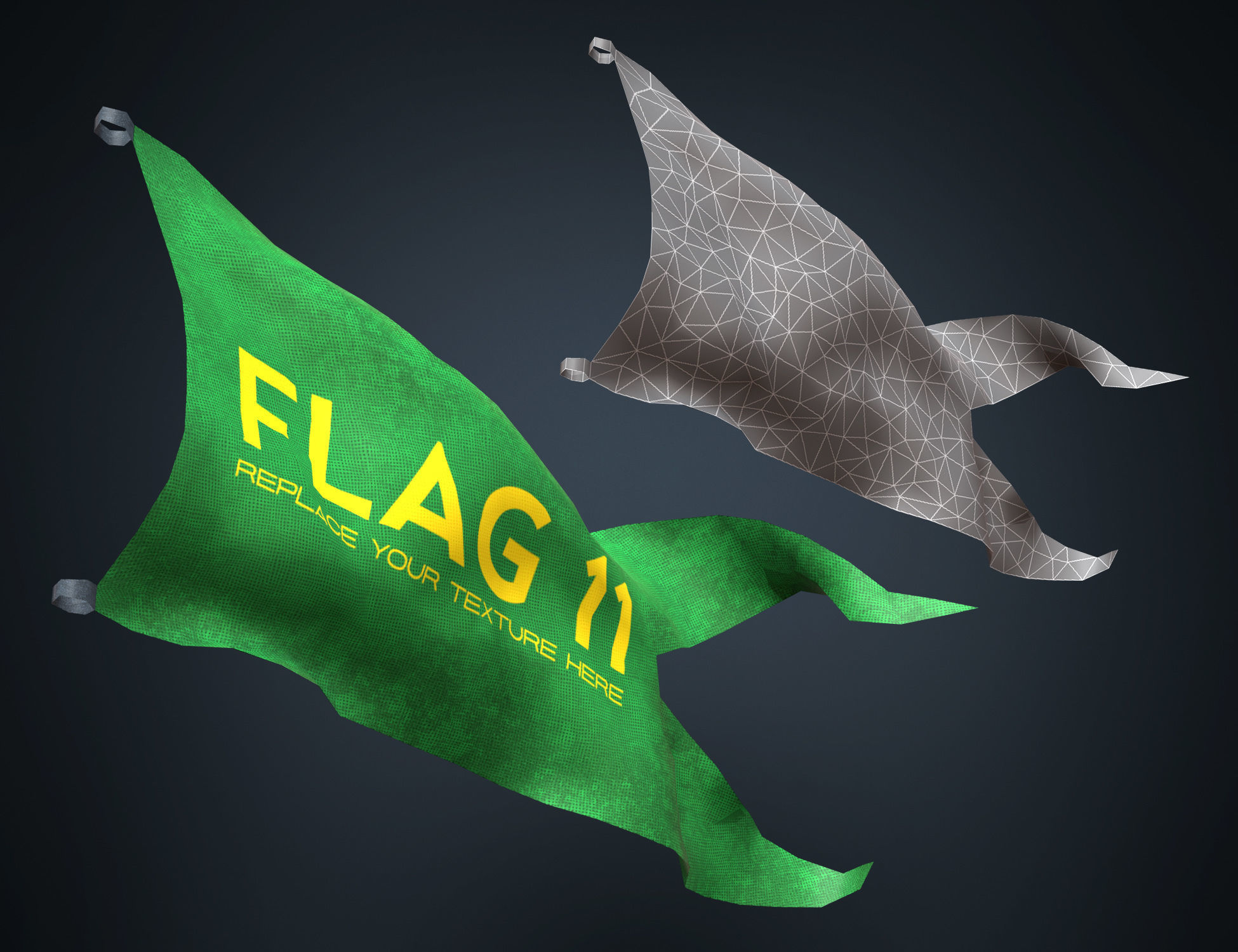 3D model 20 Fully Loop Animated Flags VR / AR / low-poly | CGTrader