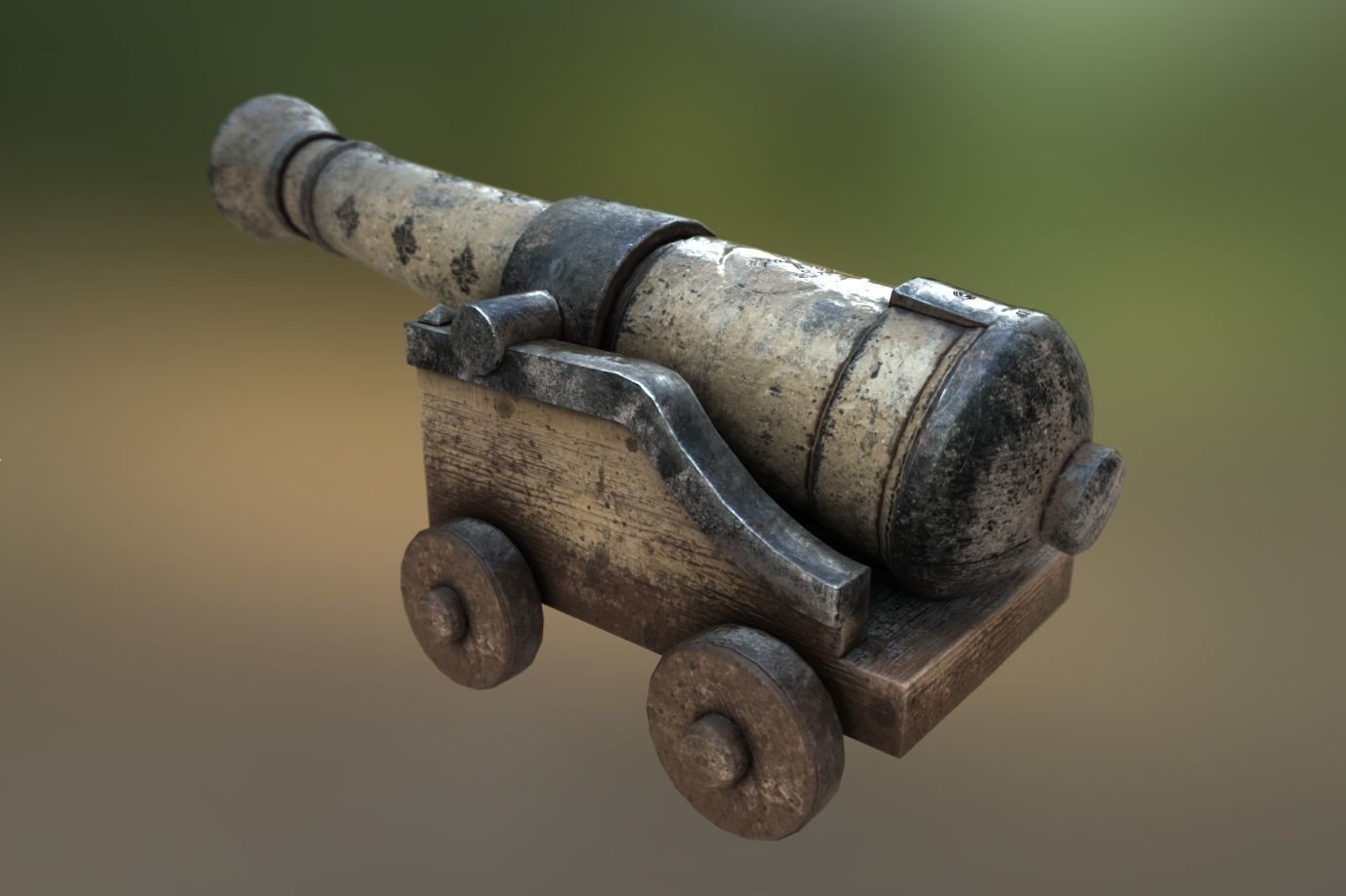 3D model Gunpowder Artillery Cannon VR / AR / low-poly | CGTrader