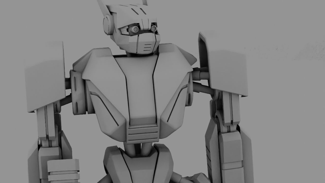 Fighter robot rigged - animated character 3D model animated rigged ...