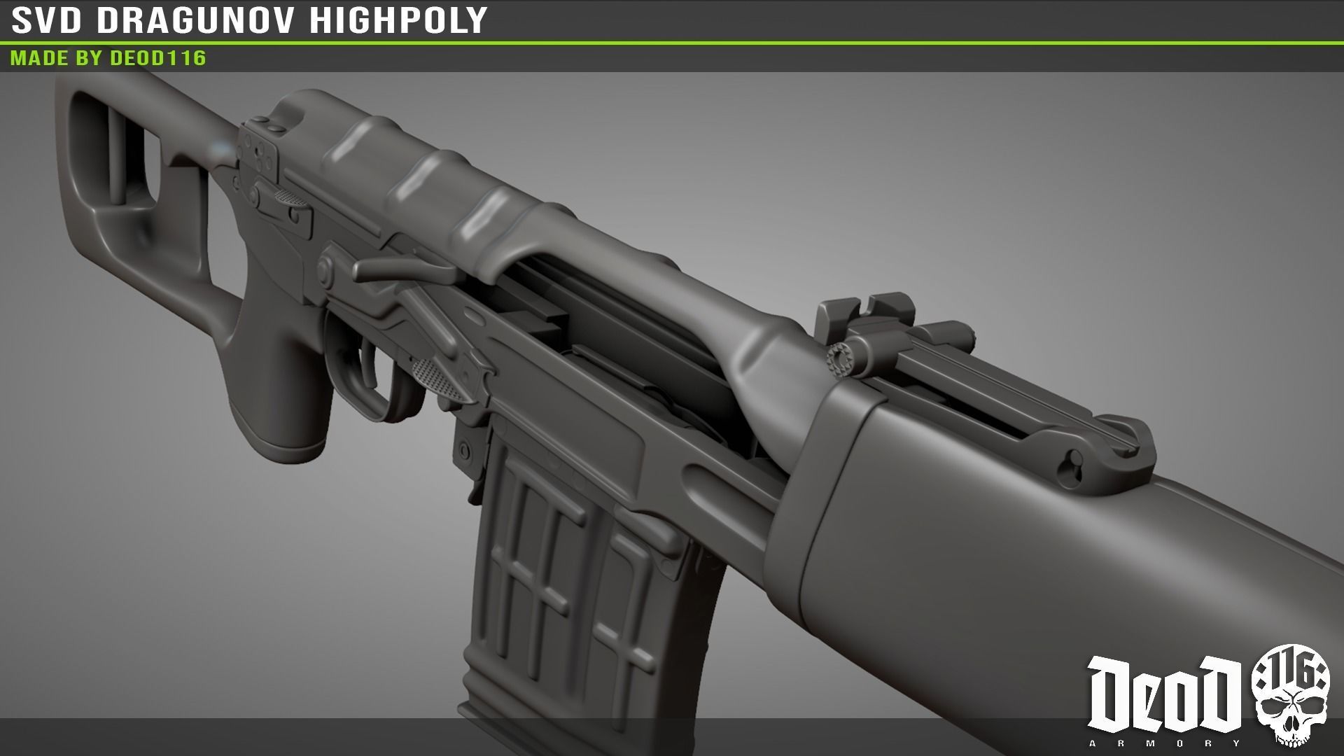 SVD Highpoly model 3D model | CGTrader