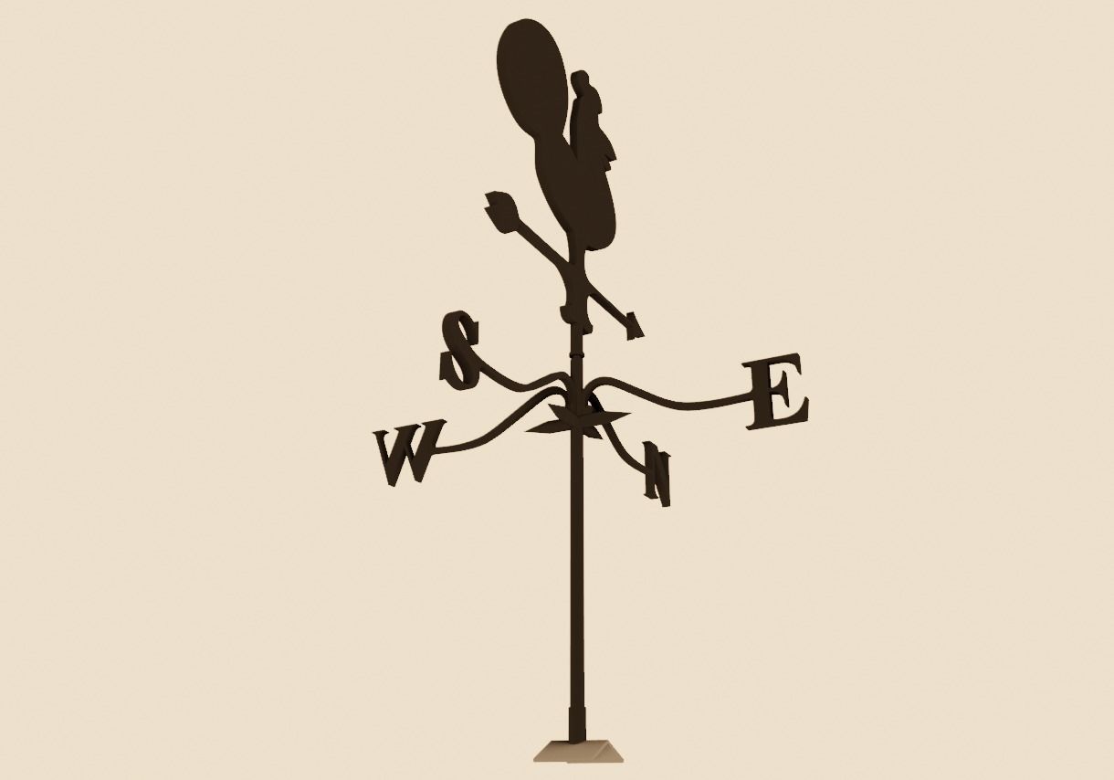 Cartoon Weathervane Rooster 3D model | CGTrader