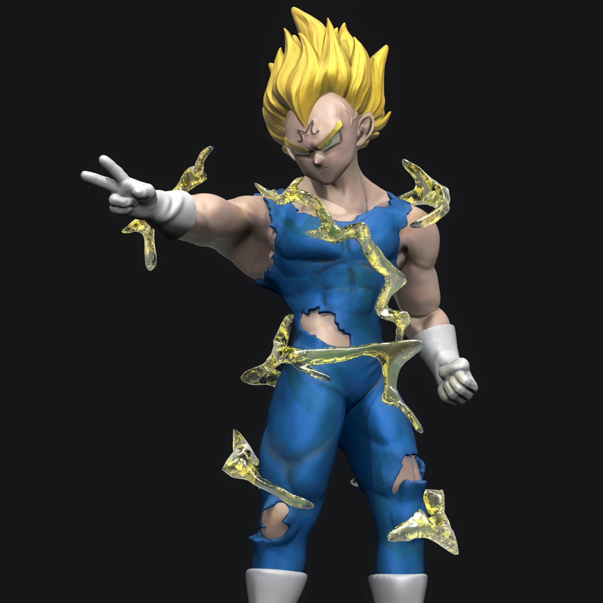 Vegeta Dragon Ball free 3D model 3D printable | CGTrader