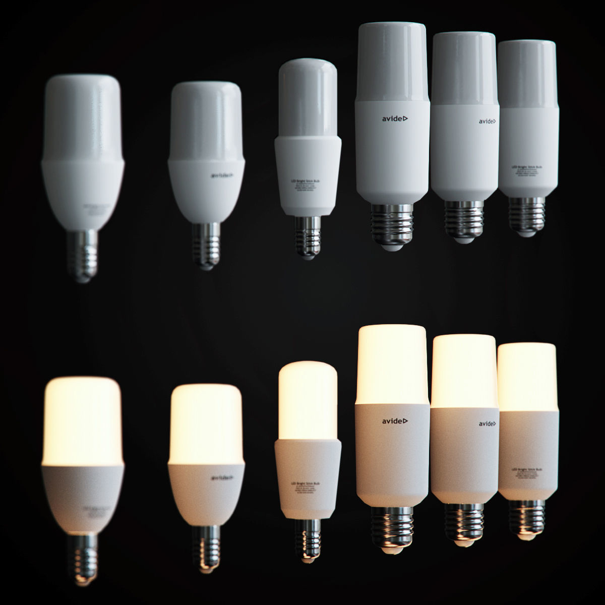 LED Bulb Lamps Set Avid Lighting free 3D model | CGTrader