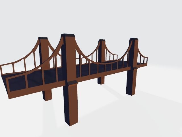3D model Small Bridges Modular Set for 3d Art VR / AR / low-poly | CGTrader