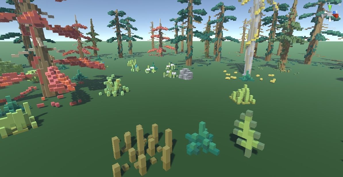 3D model Nature Pack MagicaVoxel Source VR / AR / low-poly | CGTrader