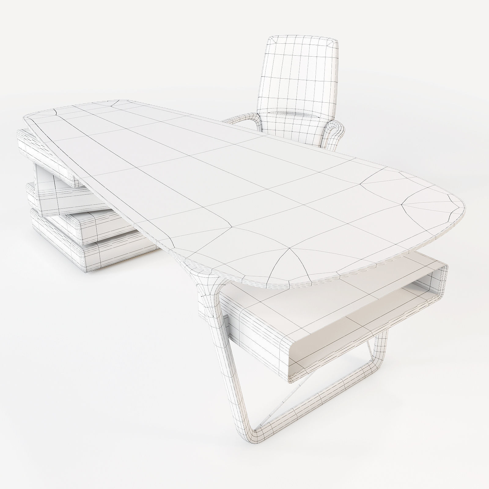 Ceccotti Collezioni Desk Omaggio and ArmChair Vossia Mid 3D model ...