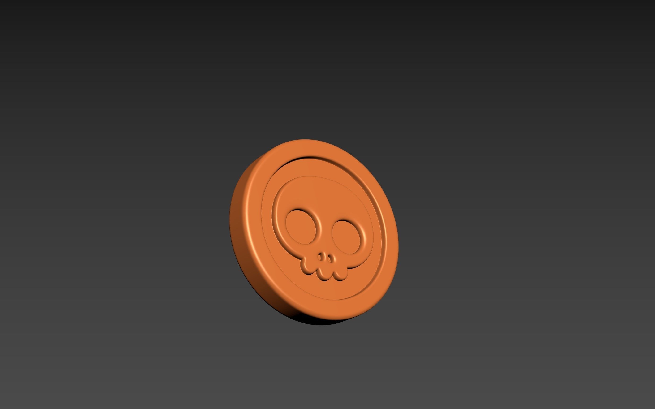 Print003 Coin Skull 3D model 3D printable | CGTrader