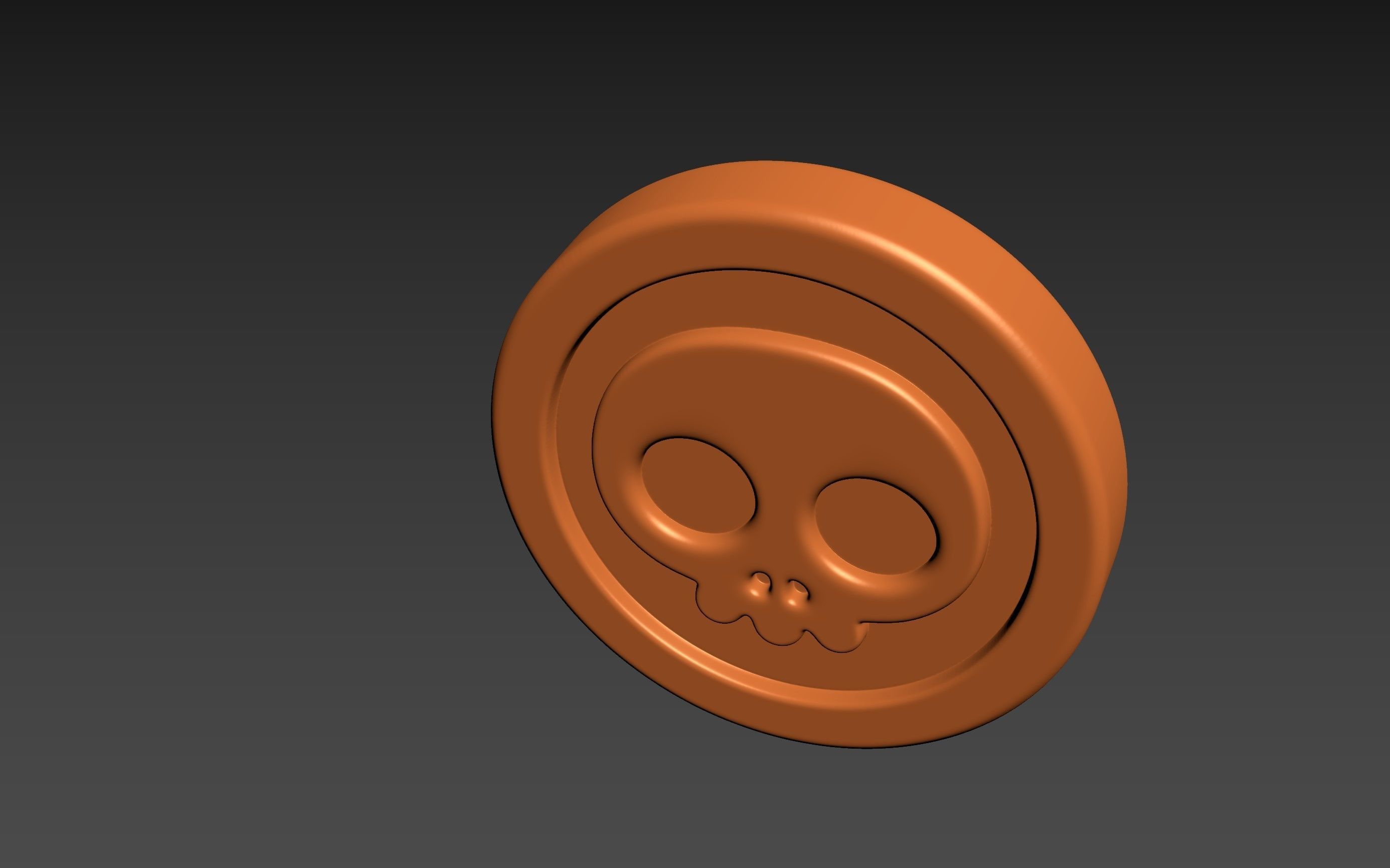 Print003 Coin Skull 3D model 3D printable | CGTrader