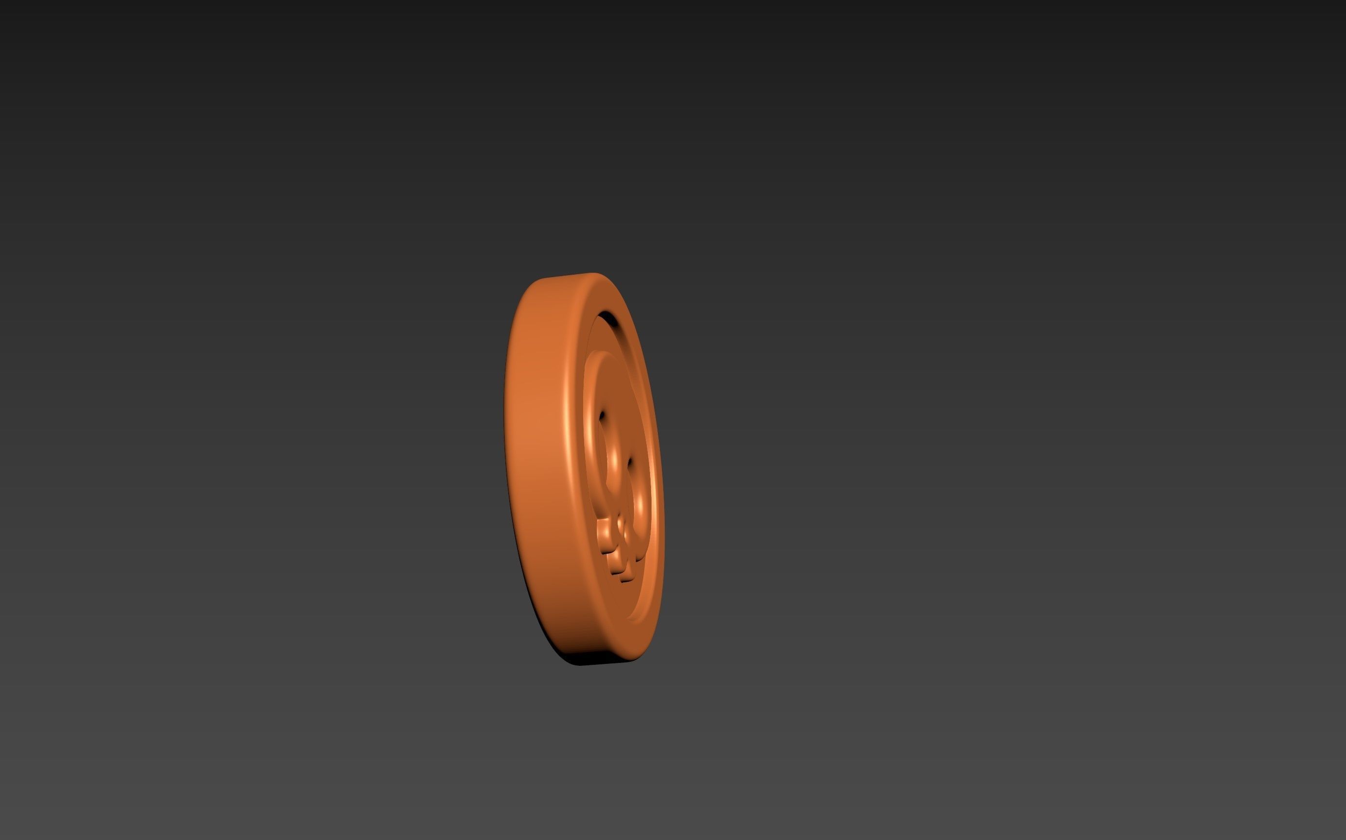 Print003 Coin Skull 3D model 3D printable | CGTrader