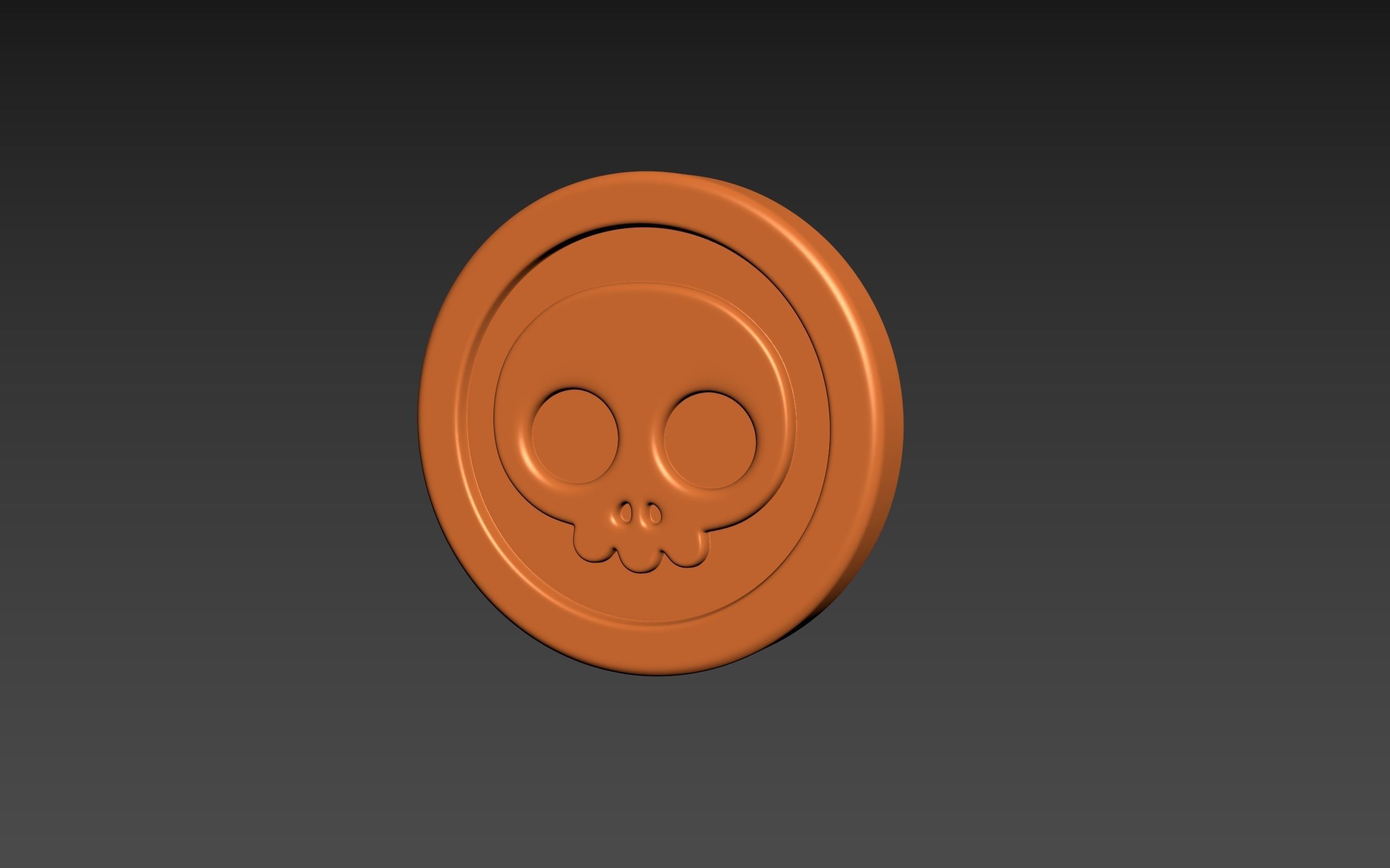 Print003 Coin Skull 3D model 3D printable | CGTrader