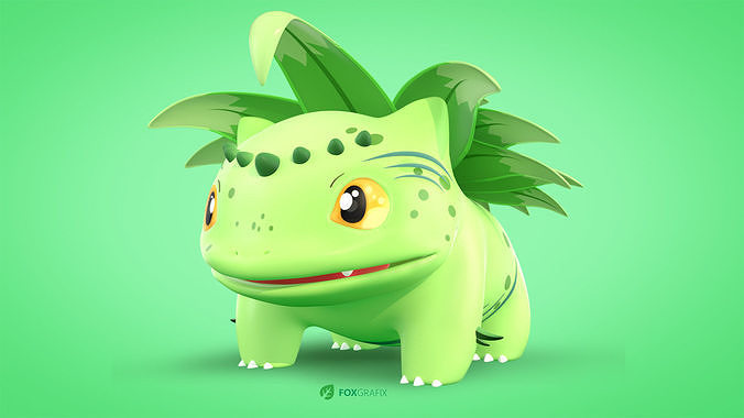 3D model Pokemon Bulbasaur Grass Concept VR / AR / low-poly | CGTrader