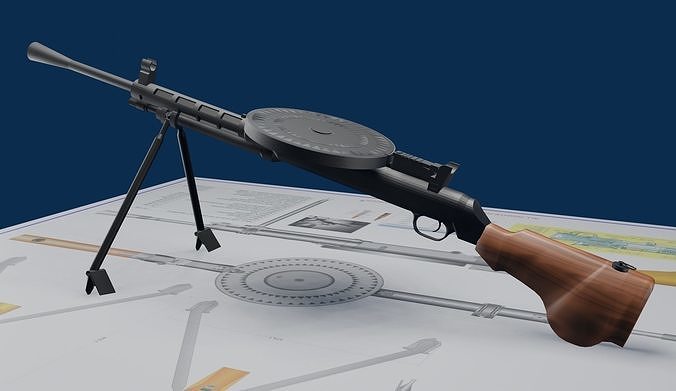 3D model Machine Gun DP-27 VR / AR / low-poly | CGTrader