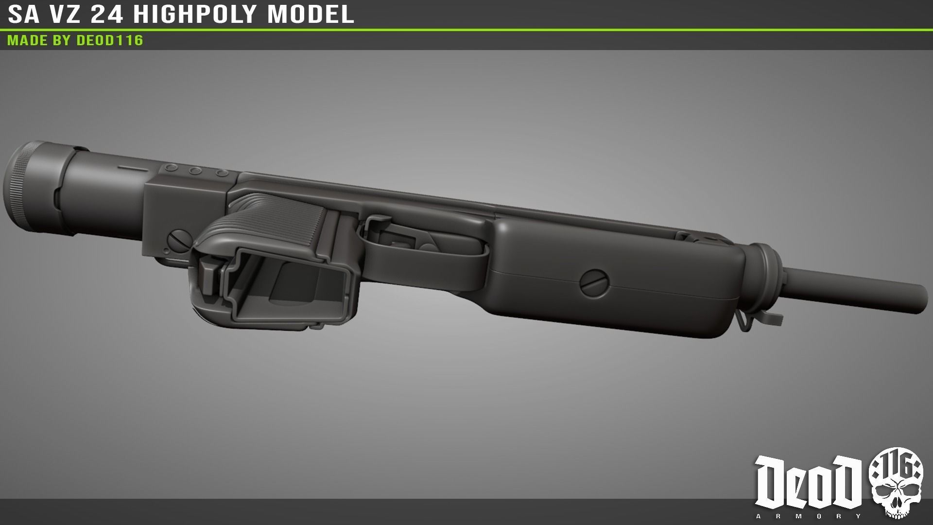 SA VZ 24 SMG Highpoly model 3D model | CGTrader