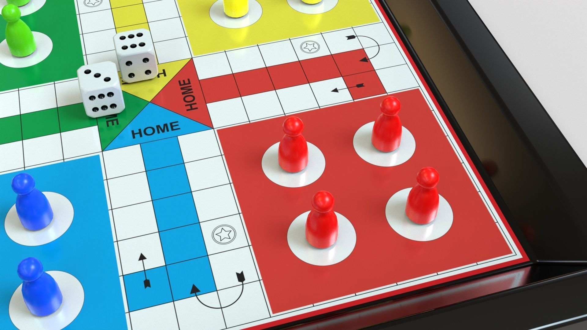 3D model Ludo Game Board VR / AR / low-poly | CGTrader