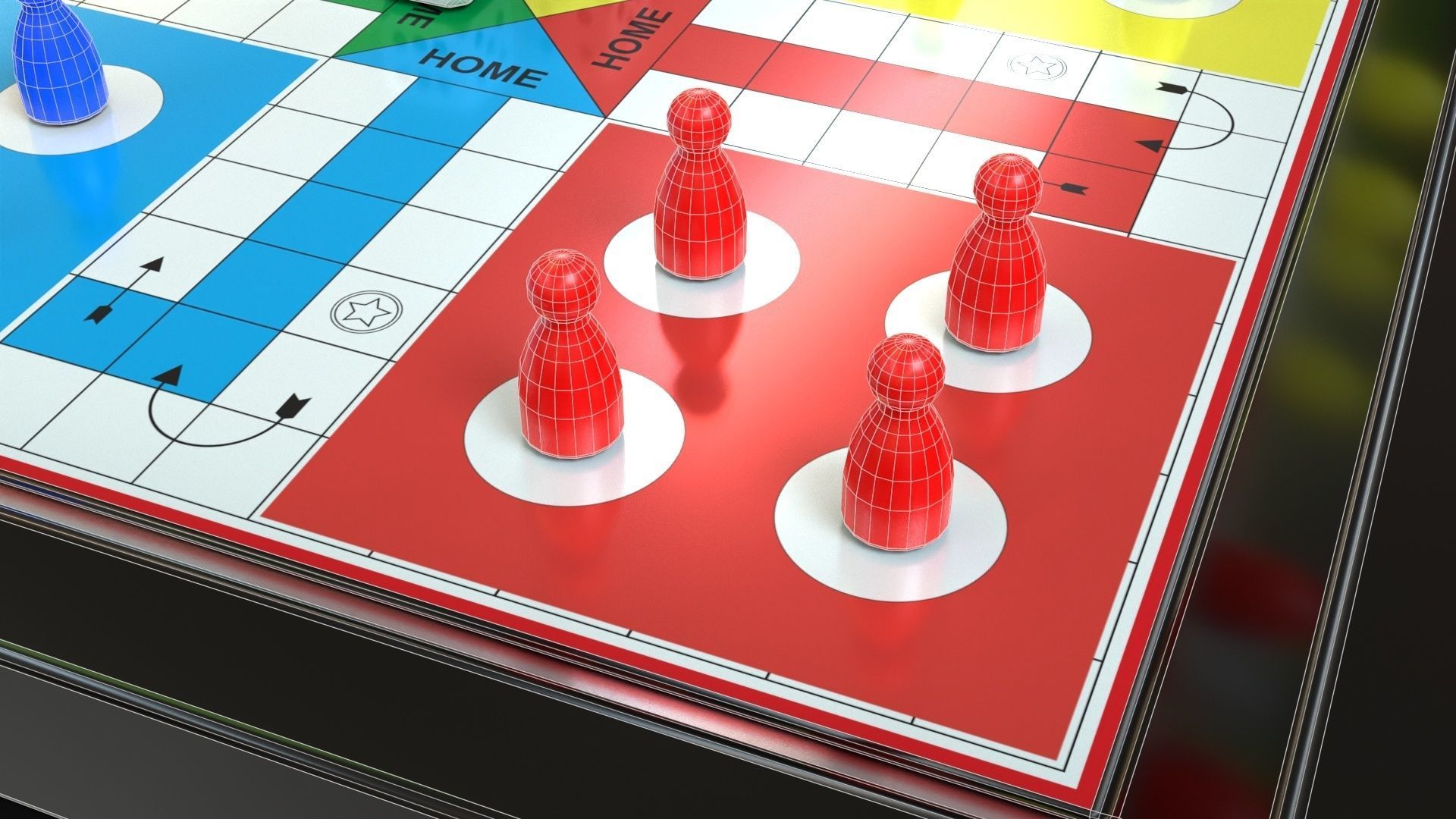 3D model Ludo Game Board VR / AR / low-poly | CGTrader