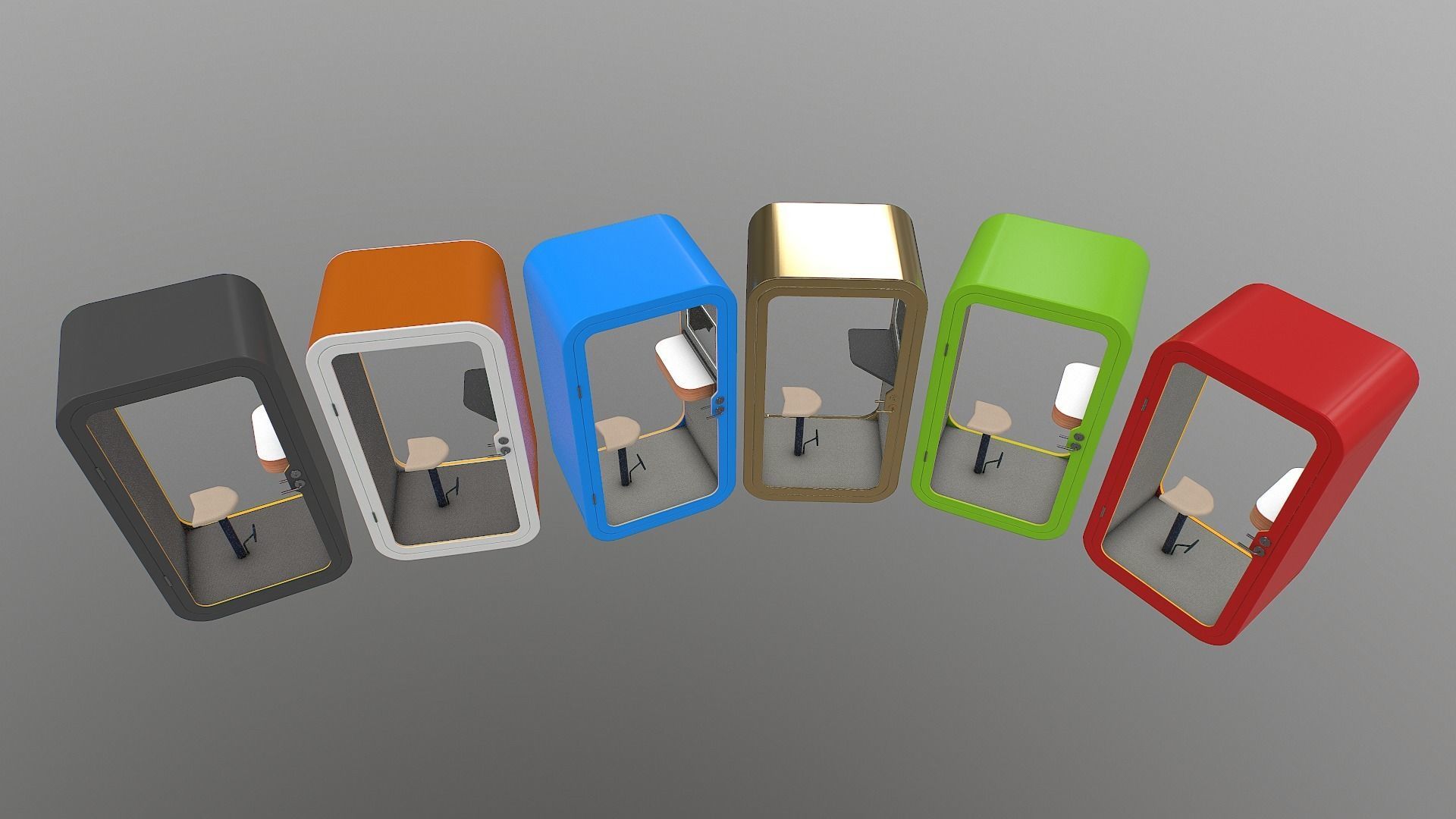 3D model Office Pod 3 VR / AR / low-poly | CGTrader