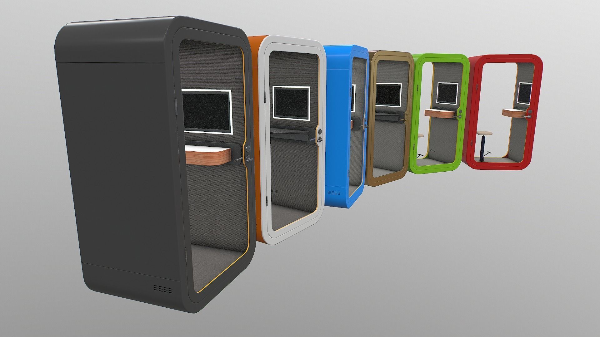 3D model Office Pod 3 VR / AR / low-poly | CGTrader