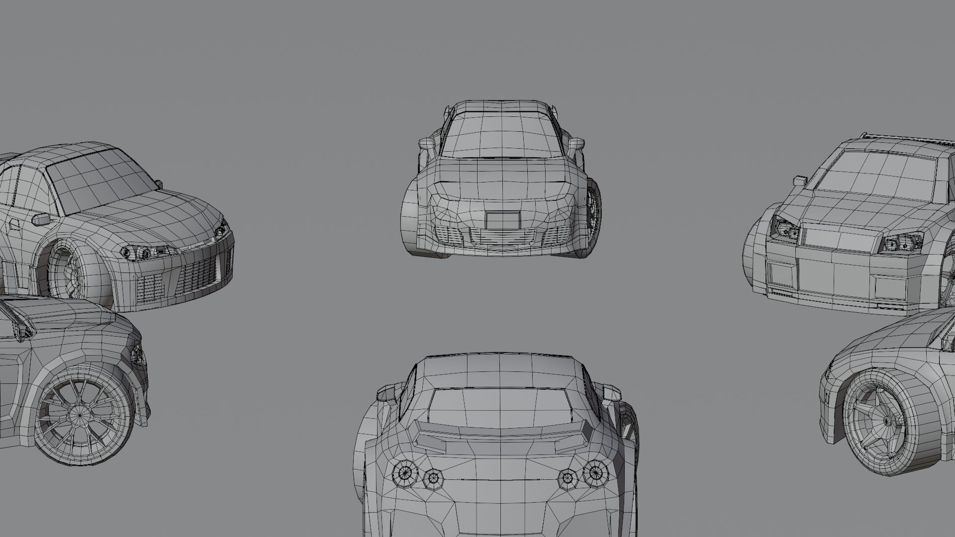 3D model Stylized Car Pack Low-Poly Game Ready PBR VR / AR / low-poly ...