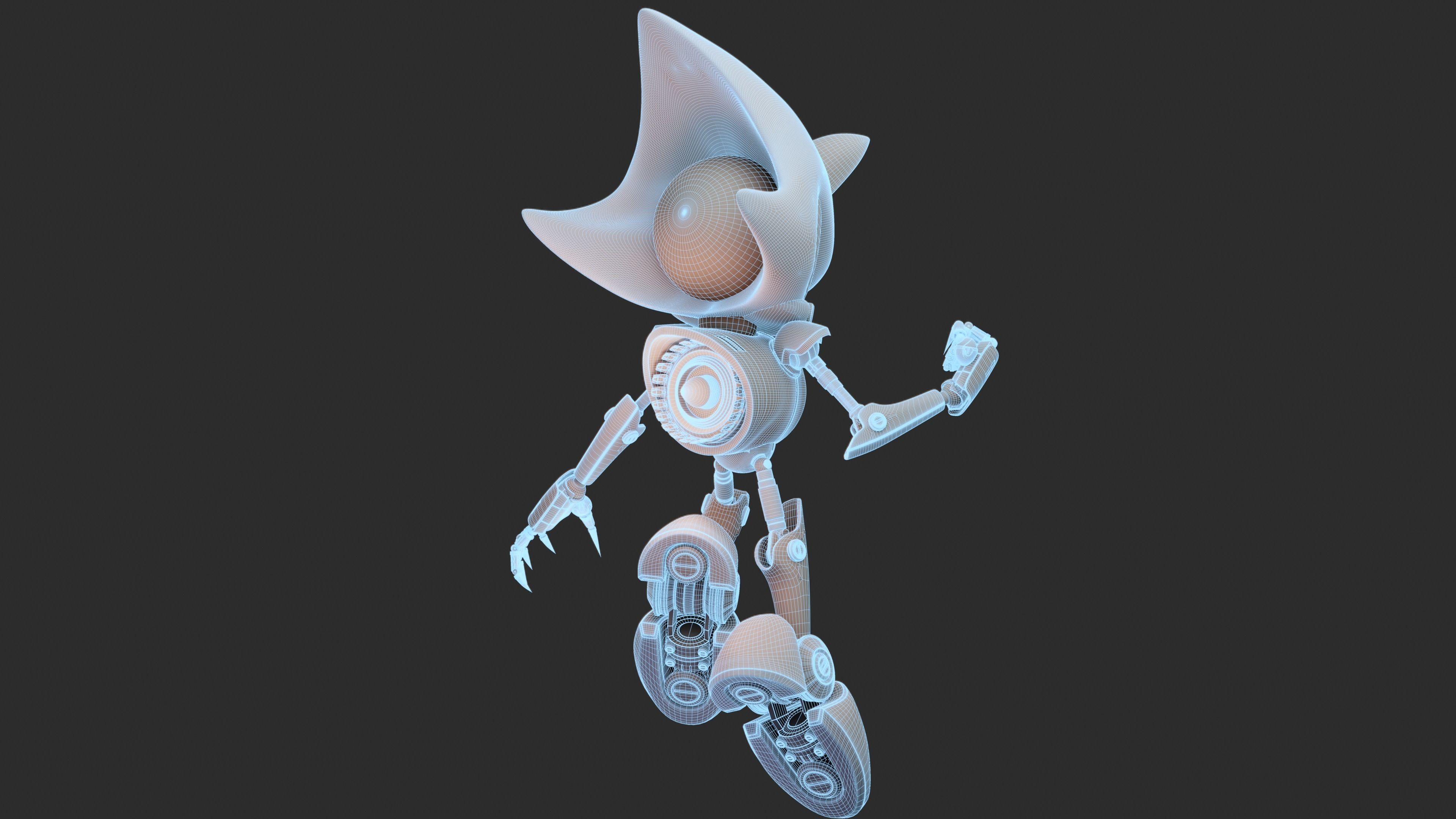 Metal Sonic RIG free 3D model rigged | CGTrader