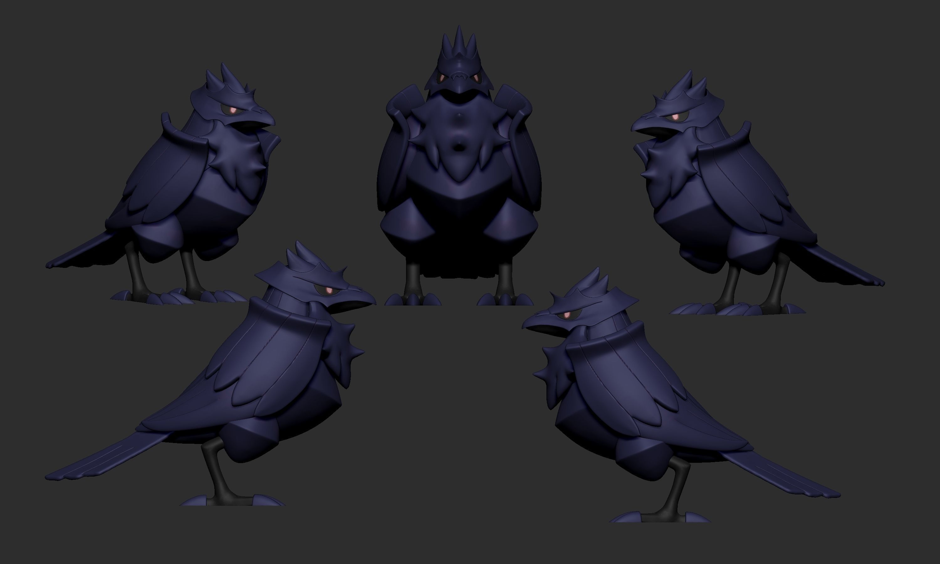 Pokemon - Rookidee Corvisquire and Corviknight 3D model 3D printable ...