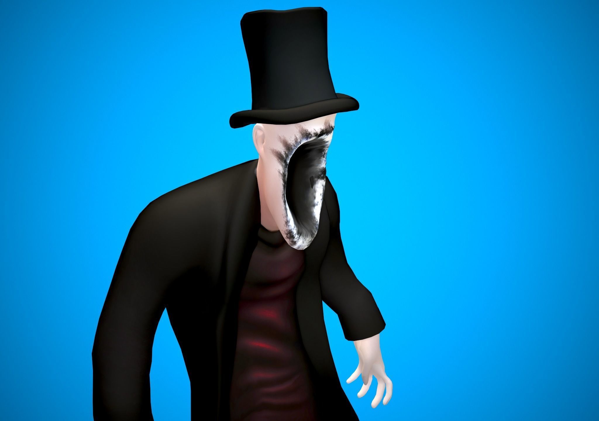 3D model Faceless Man - Fantasy Character - Lowpoly Rigged Animated VR ...