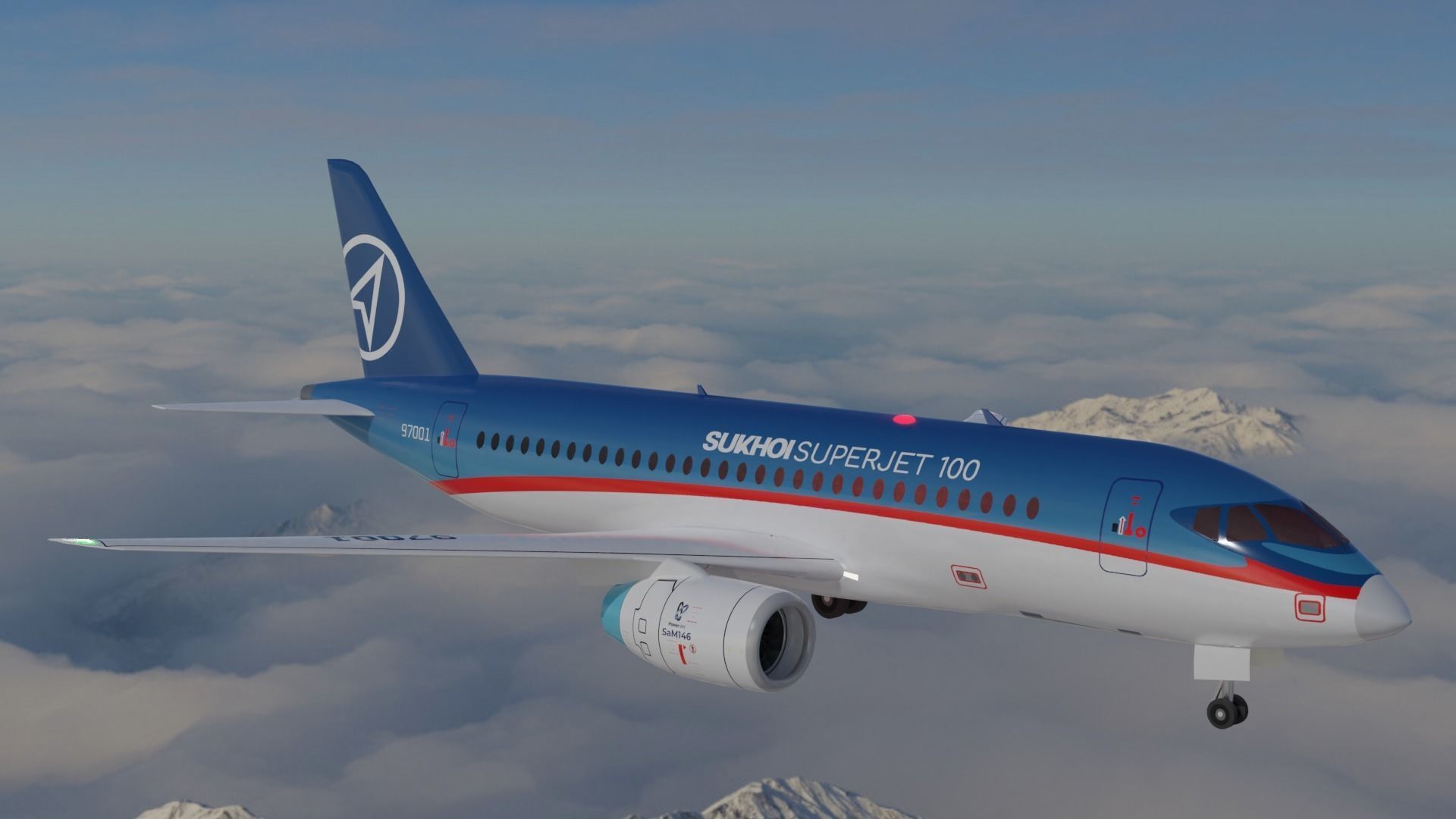 3D model Sukhoi Superjet SSJ100 - Prototype 1 Livery VR / AR / low-poly ...