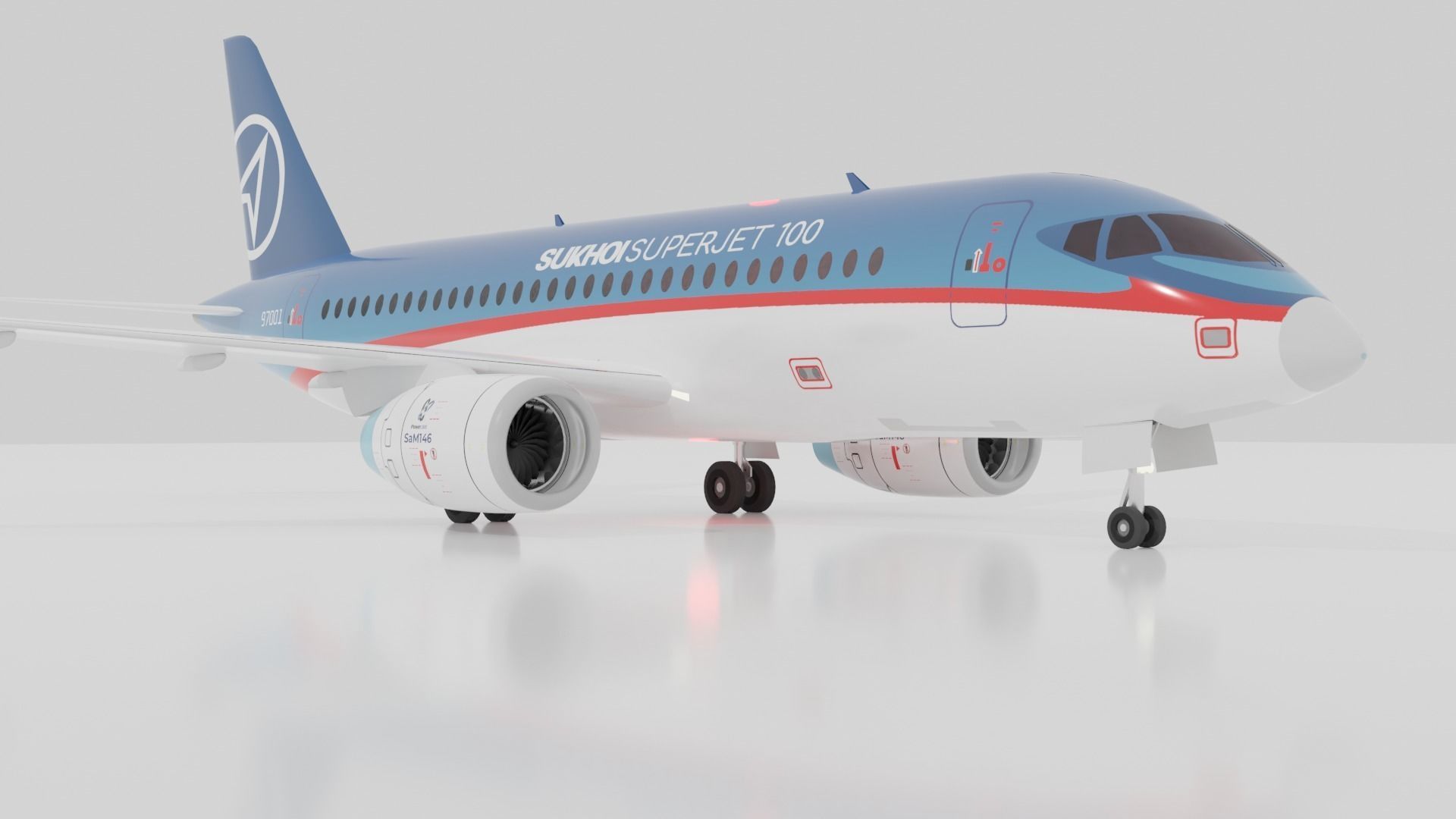 3D model Sukhoi Superjet SSJ100 - Prototype 1 Livery VR / AR / low-poly ...