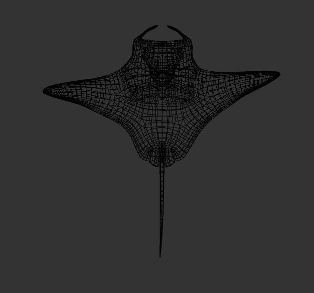 3D model Manta Ray 3D Model- Fully rigged - Animated - Dynamic teal ...