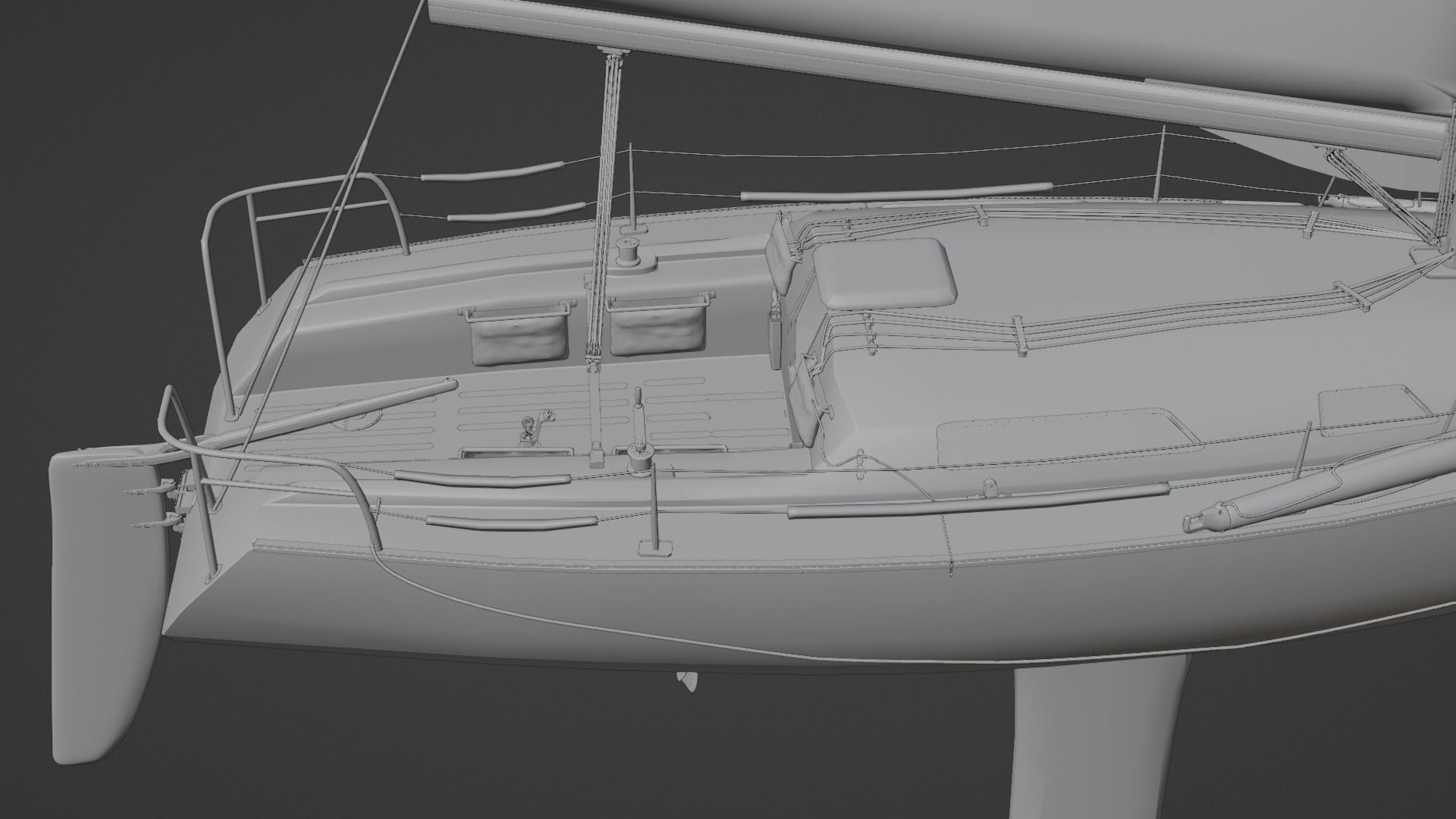 Sailing Yacht - Mumm 36 - Blender OBJ FBX 3D model rigged | CGTrader