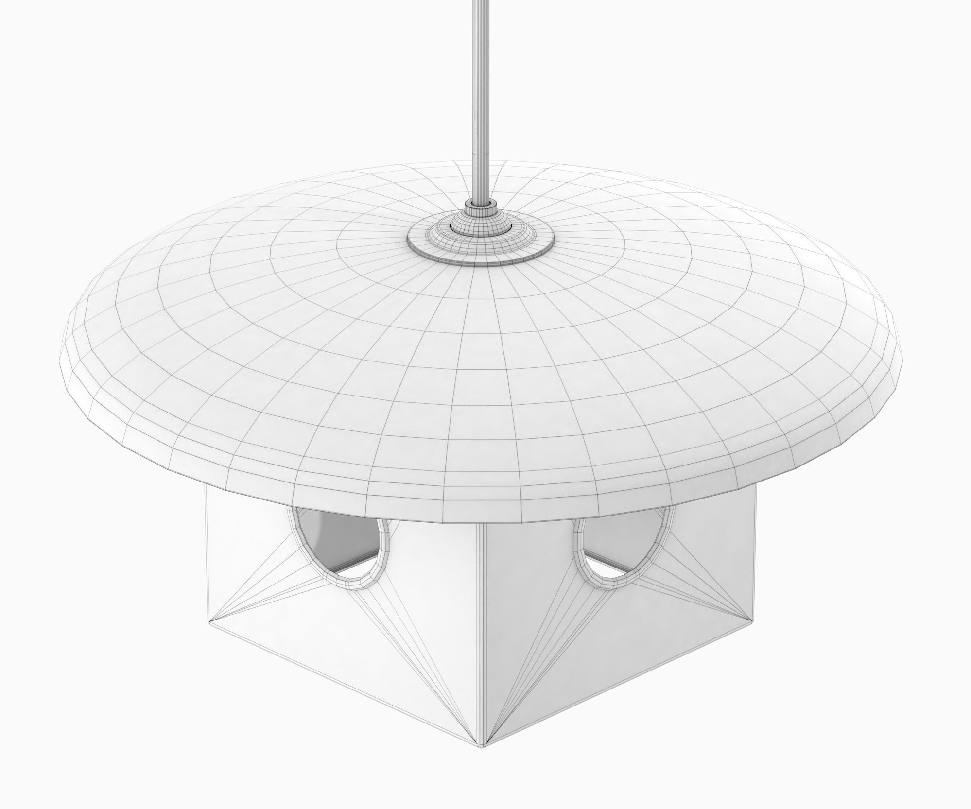 3D model hangin light retro chandelier game ready cinema 4d model VR ...