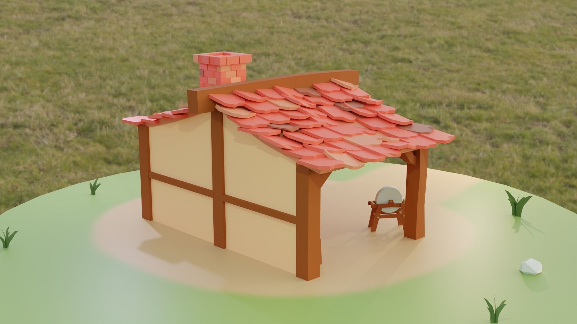 Low Poly Medieval Forge free VR / AR / low-poly 3D model | CGTrader