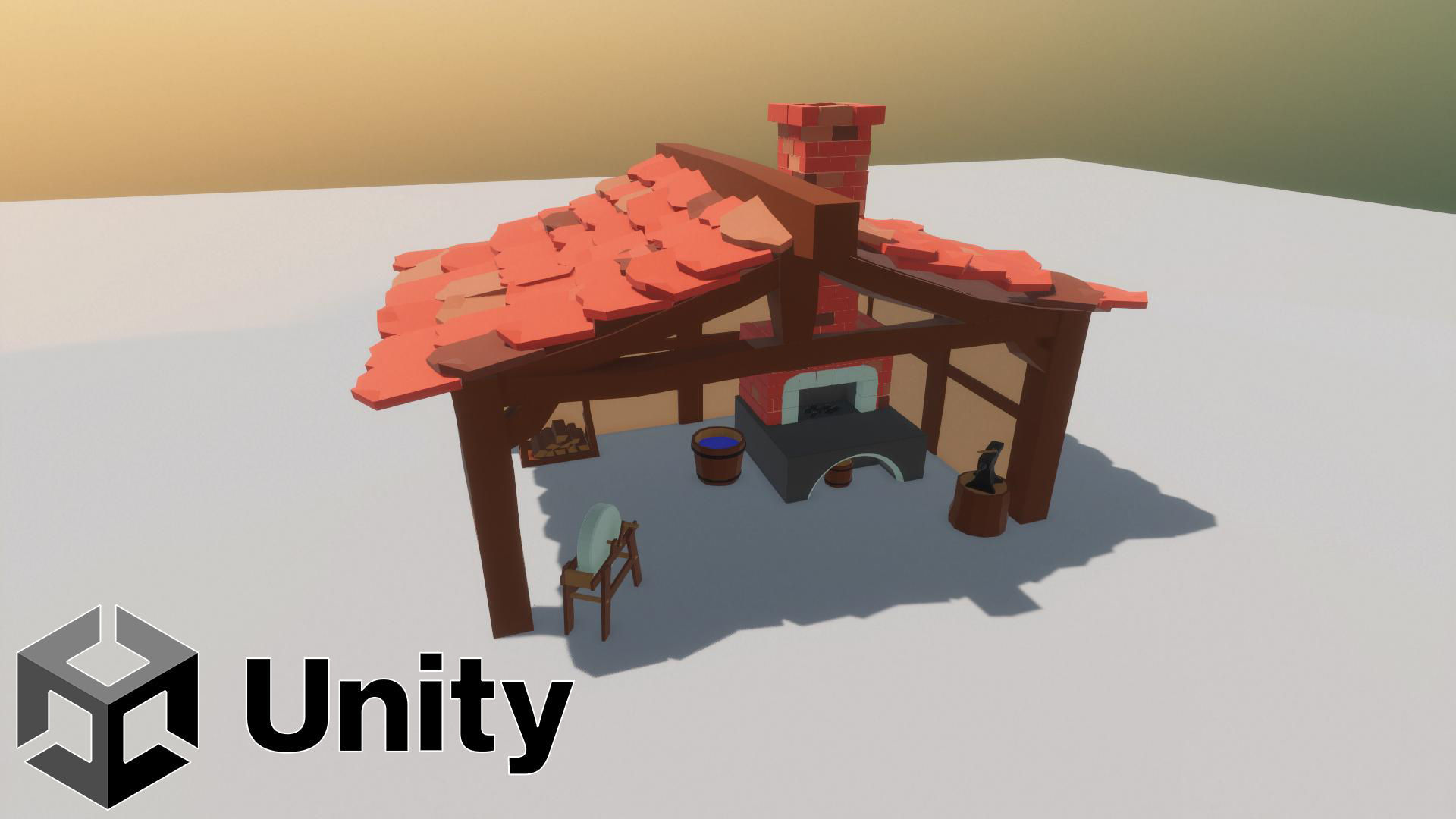 Low Poly Medieval Forge free VR / AR / low-poly 3D model | CGTrader