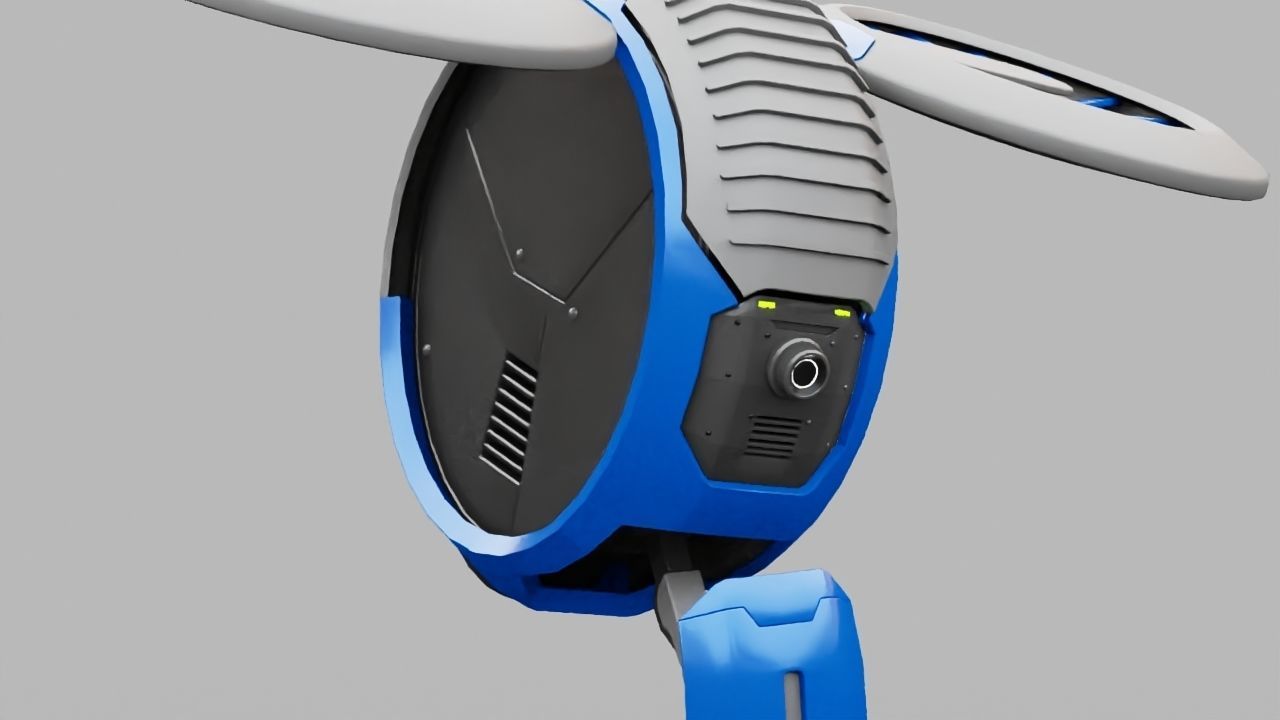 DRONE BOT rigged - animated 3D model animated rigged | CGTrader