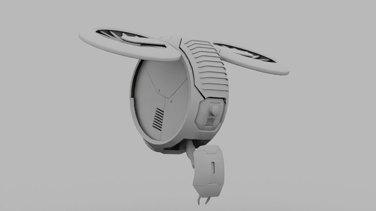 DRONE BOT rigged - animated 3D model animated rigged | CGTrader