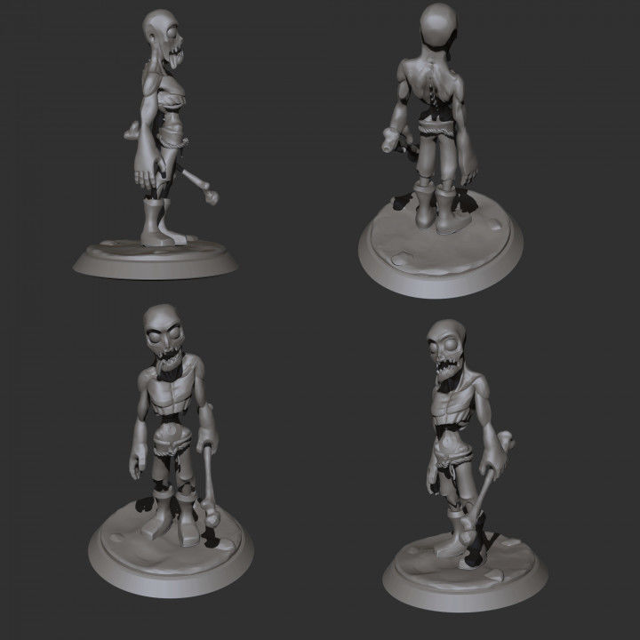 Stylized Zombie 3D model 3D printable | CGTrader