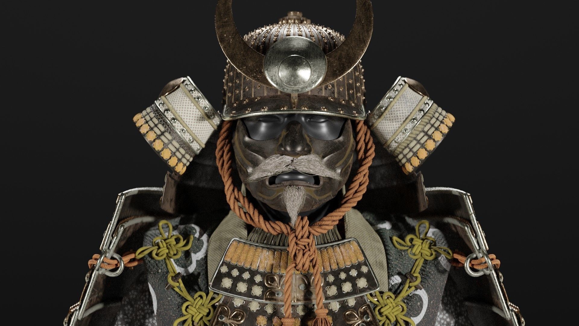 MEDIEVAL Japanese Samurai Rigged 3D model rigged | CGTrader